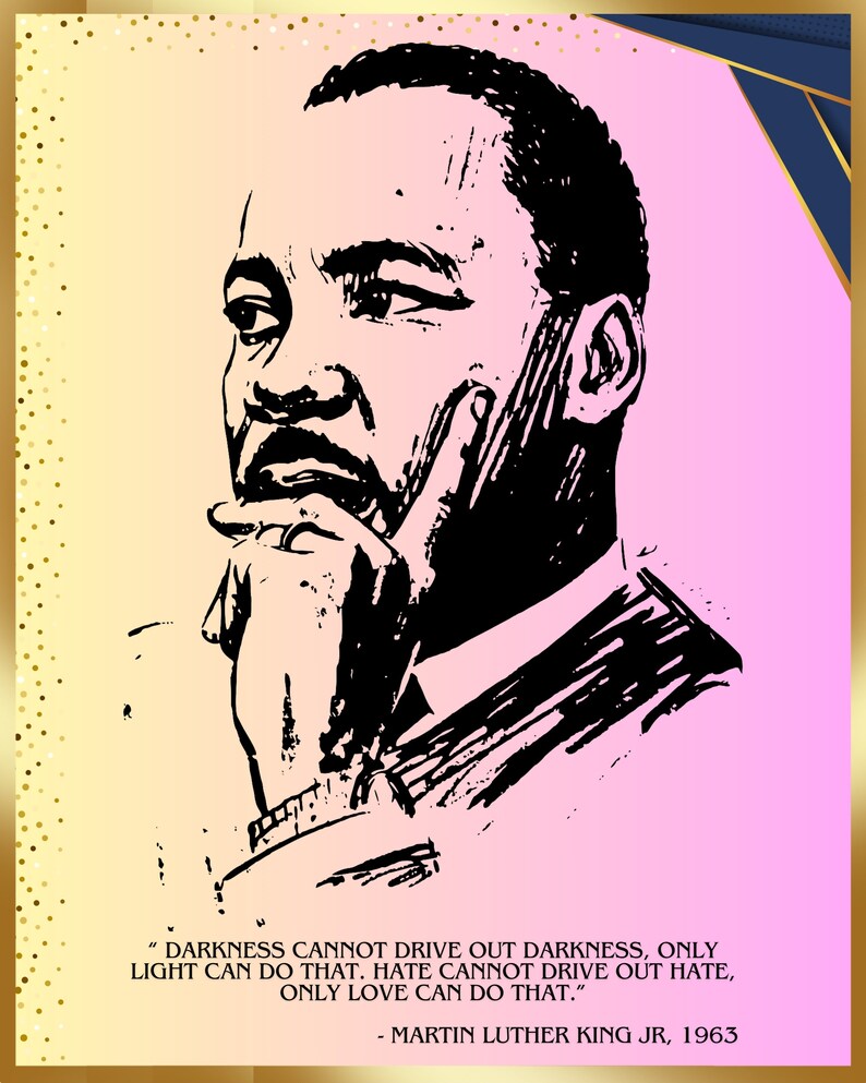 Martin Luther King Jr, Quote, Digital Wall Art, Decor, Black History ...