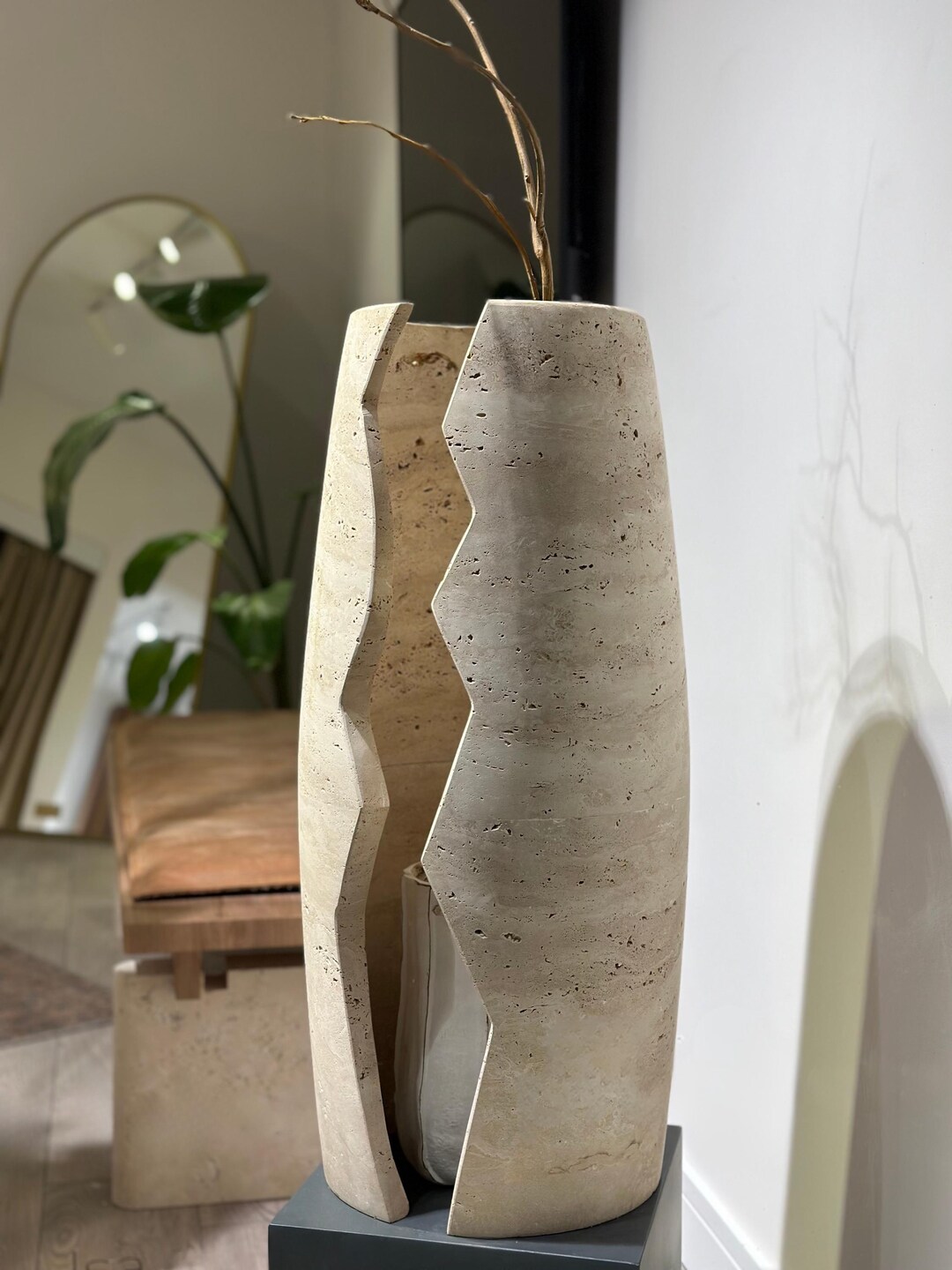 Hyacinth Travertine Pot - Etsy