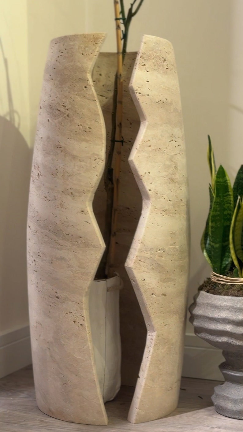 Hyacinth Travertine Pot - Etsy