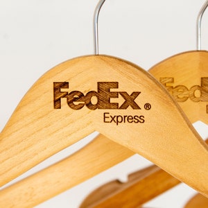 Custom Logo Hangers, Pack of 50 Wooden Engraved Hangers, Personalized ...