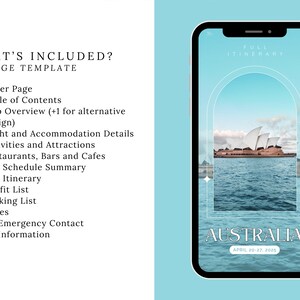 Editable Travel Itinerary Template, Instant Download, Australia Daily ...