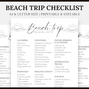 Beach Trip Packing Checklist, Family Beach Trip Essentials, Summer ...
