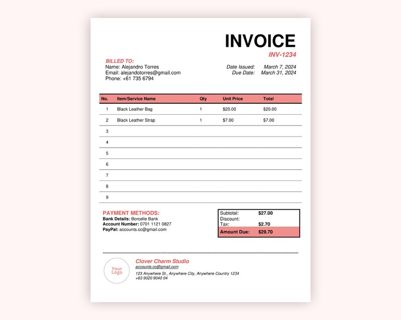 Invoice and Quotation Template Bundle, Editable Invoice and Quotation ...