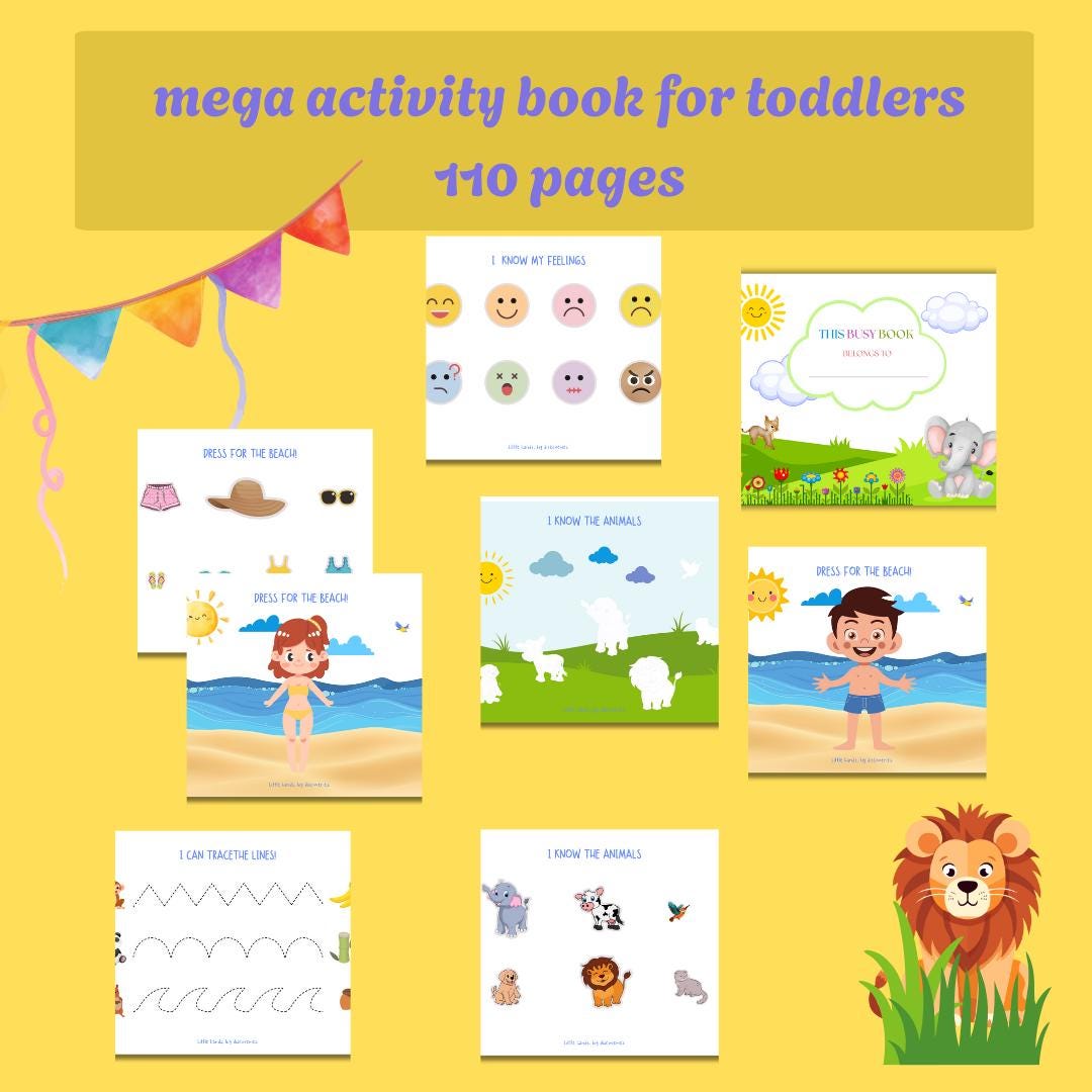 Busy Book, Mega Bundle 110 Pages, Digital Download, Printable Busy Book ...