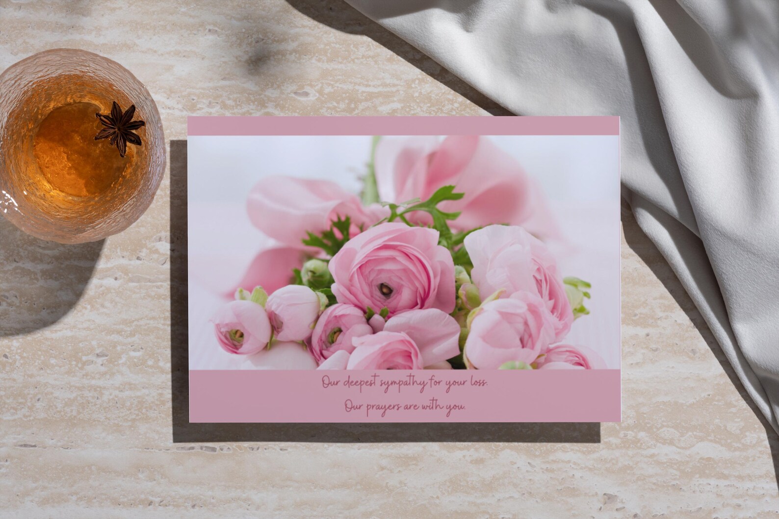 Elegant Sympathy Printable Card Our Prayers Are With You Instant ...