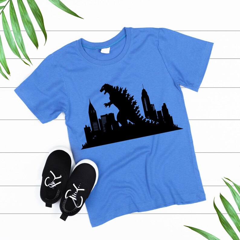 Godzilla Attack SVG PNG, PSD Digital File High-quality Artwork for ...