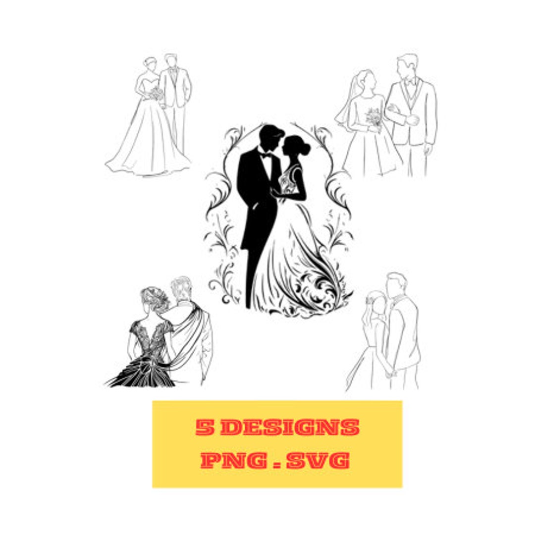 Bride and Groom SVG, Newlywed Svg, Wedding Couple, Wedding SVG ...