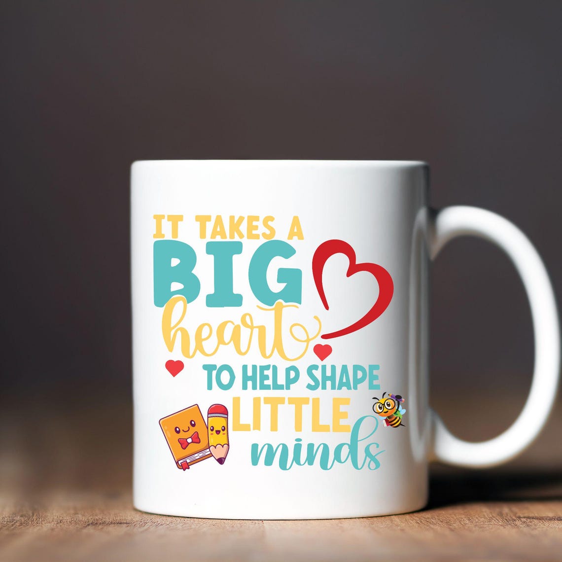 It Takes A Big Heart to Shape Little Minds Svg, Teacher Appriciation ...