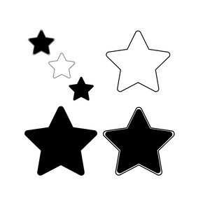 Rounded Star Svg, Star Outline Design, Rounded Star Png, Cute Clipart ...