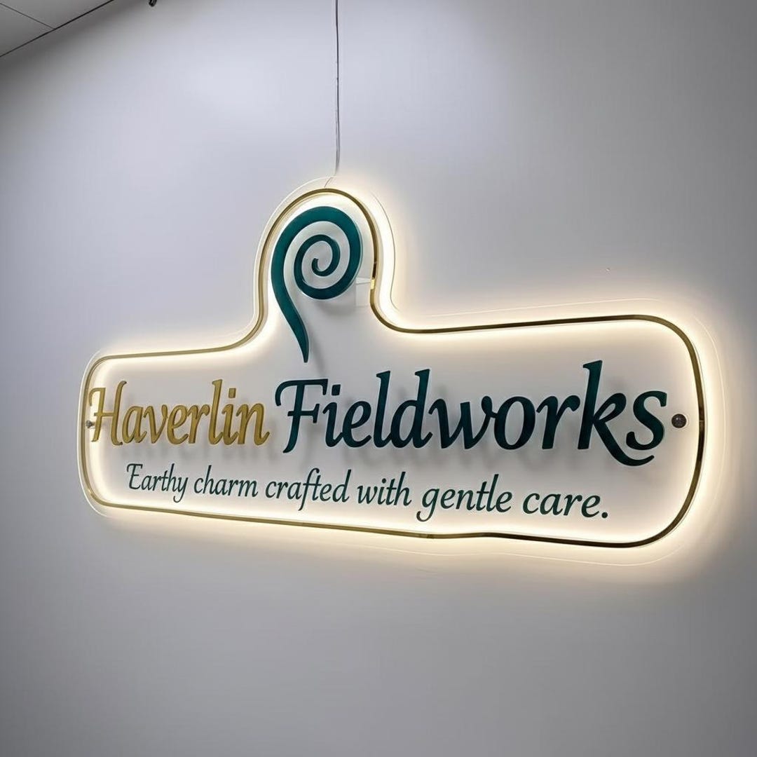 Custom Acrylic Business Welcome Sign | Acrylic Backlit Logo Sign ...
