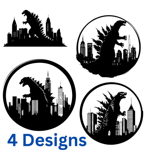 Godzilla Printables - Etsy
