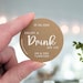 Personalised Drink Token for Wedding Guests, Round Recycled Bar Ticket ...