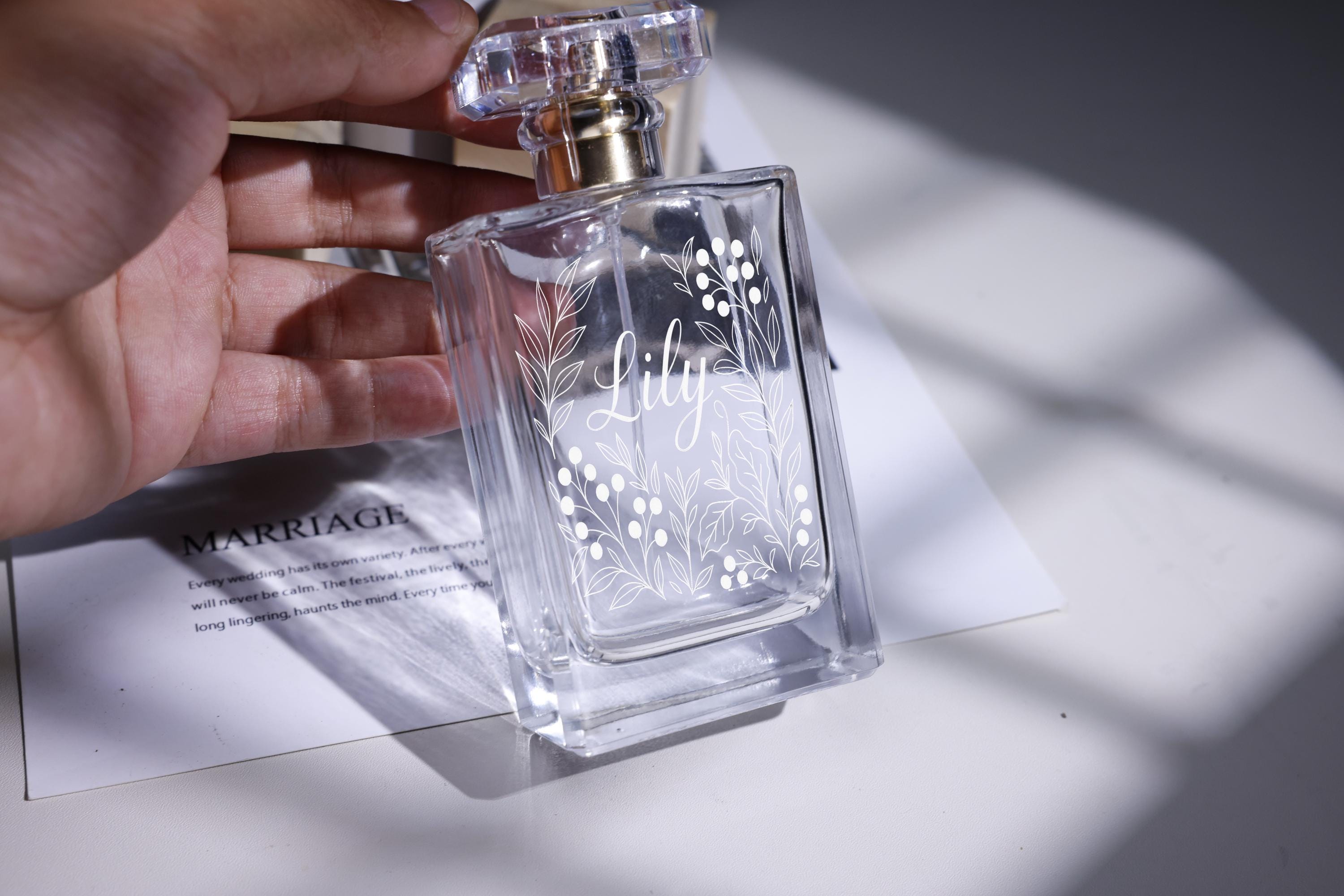 Personalised Name Engraved Perfume Bottle – Custom Gift for Women, Mum ...