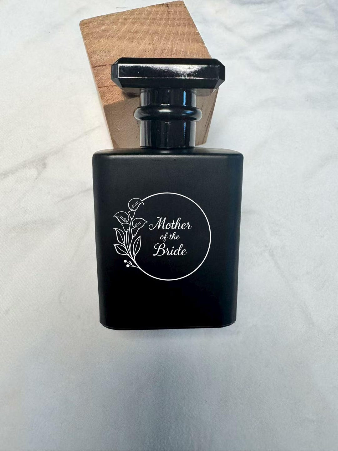 Personalized Engraved Perfume Bottle – Black Matte Glass Fragrance ...
