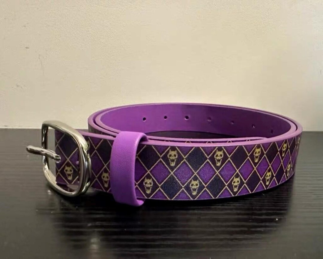 Yoshikage Kira-inspired Purple Belt – Jojo’s Bizarre Adventure Skull ...