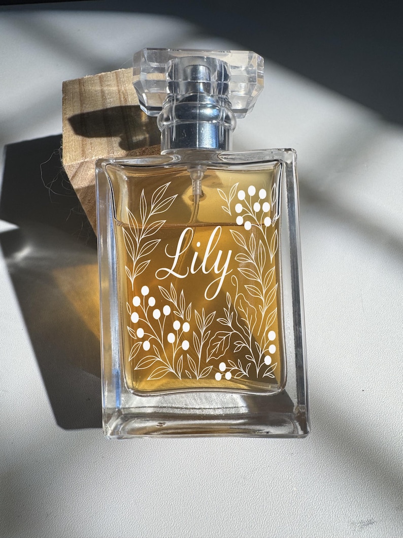 Personalised Name Engraved Perfume Bottle – Custom Gift for Women, Mum ...