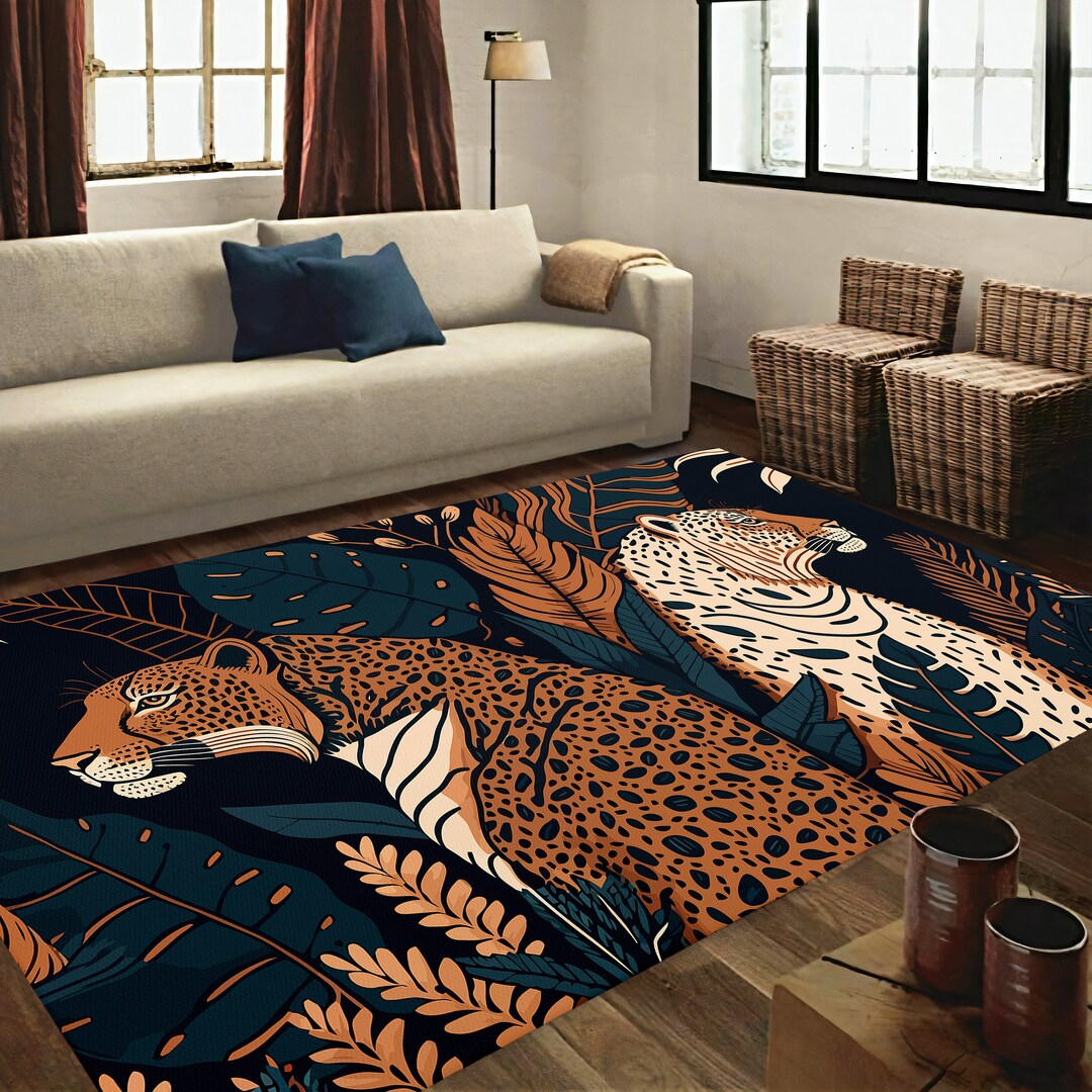 Animal Rug, Tiger Rug, Leopard Rug, Tiger Pattern Rug, Leopard Decor ...