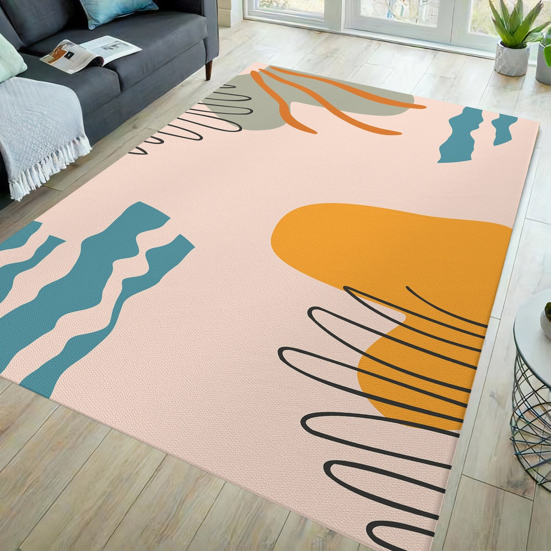 Minimalist Rug, Mid Century Rug, Aesthetic Rug, Modern Rug, Minimalist ...