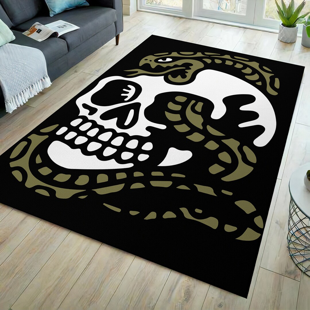 Skull Rug, Snake Rug, Skull Pattern Rug, Snake Pattern Rug, Hypebeast ...