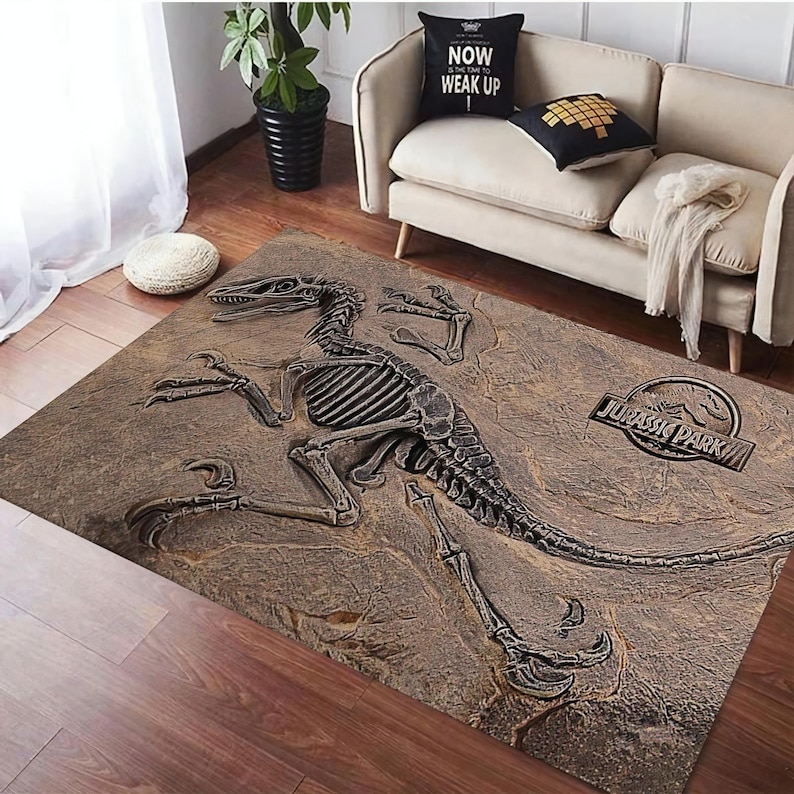 Fossil Rug, Dinosaur Rug, Dinosaur Theme Rug, Fossil Theme Rug ...