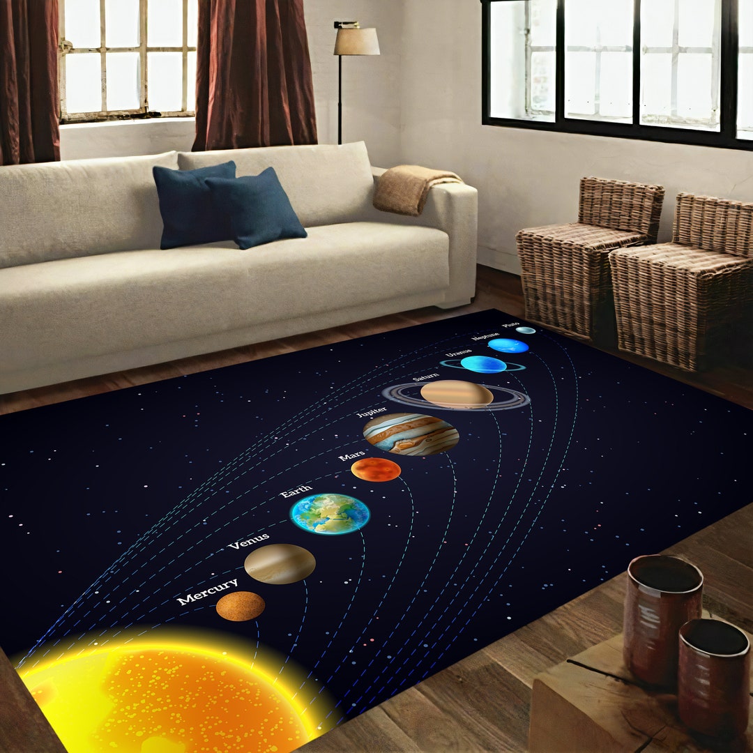 Galaxy Rug, Mars Rug, Planet Rug, Space Rug, Astronaut Rug, Spaceship ...