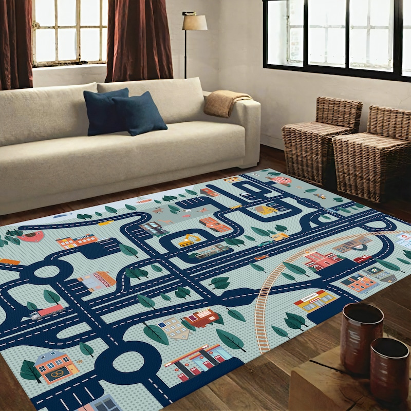 Wool Kids Rug Road - Etsy