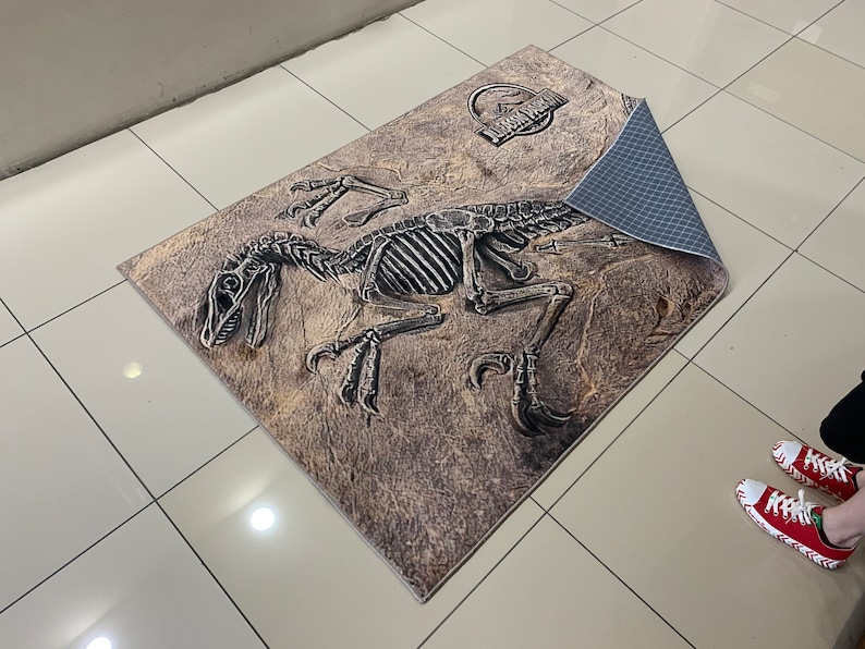 Fossil Rug, Dinosaur Rug, Dinosaur Theme Rug, Fossil Theme Rug ...