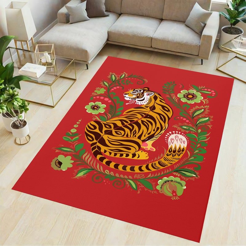 Tiger Rug - Etsy