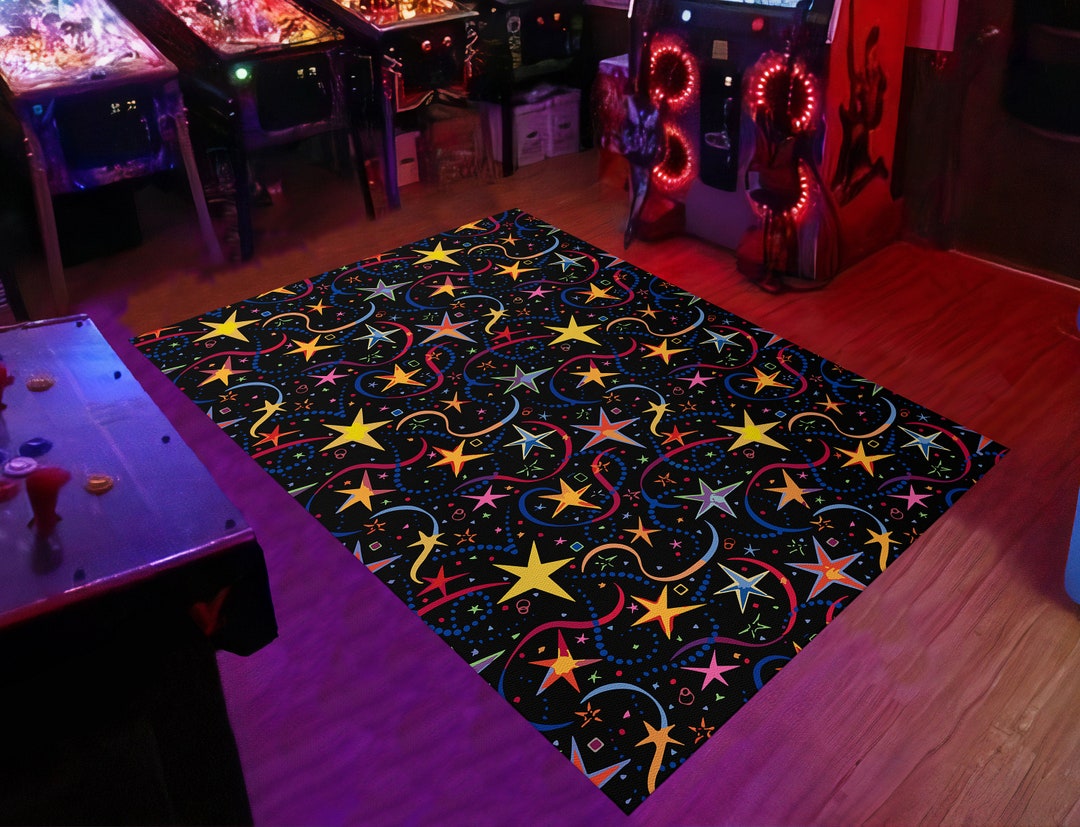 Arcade Carpet, Bowling Alley Carpet, Arcade Room Decor, Gamer Rug, Game ...