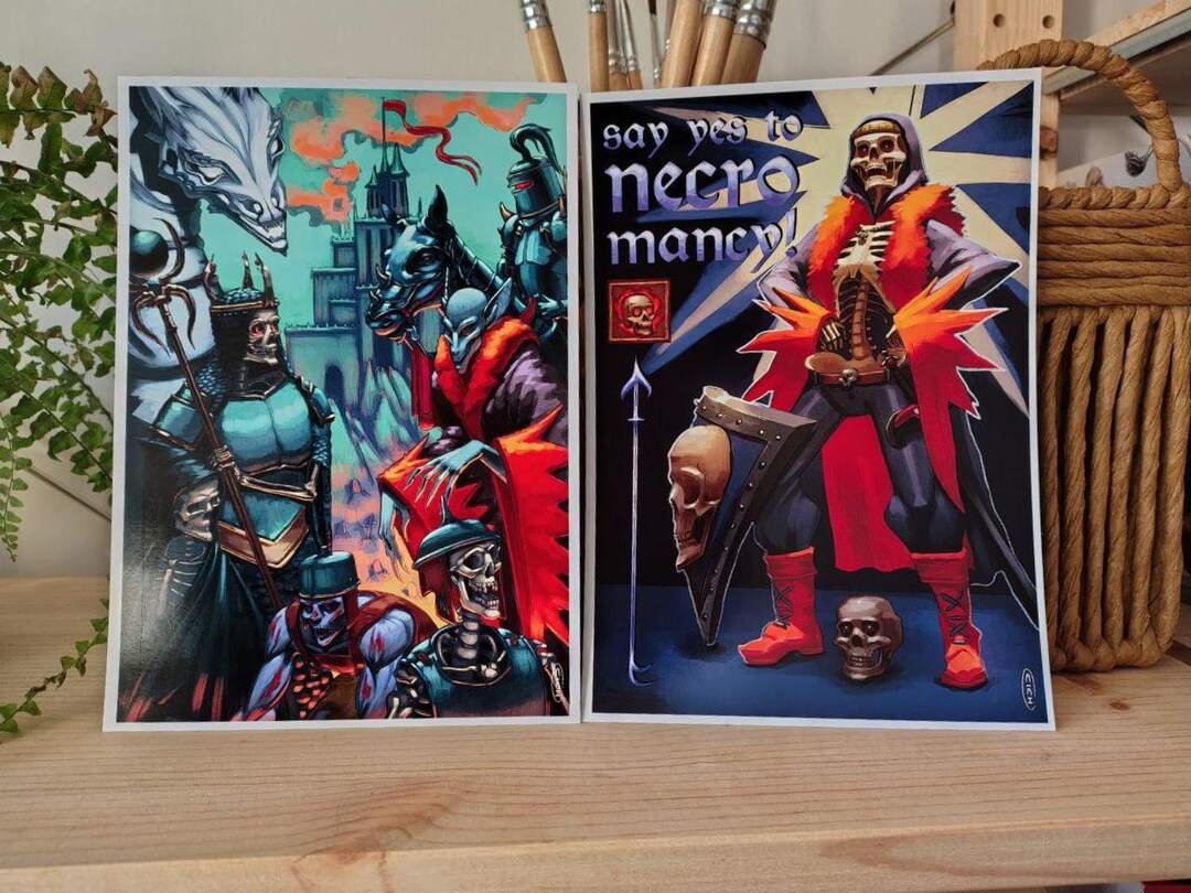 A4/A5 | Necropolis, Necromancer Poster / Hand Drawn - Etsy