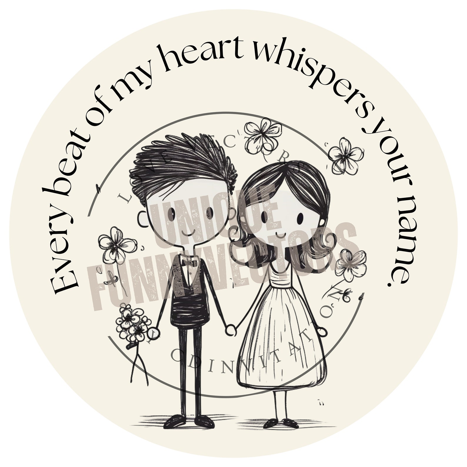 Stick Figure Valentines Day Floral Love Stick Figure Svg Dxf Eps Png ...