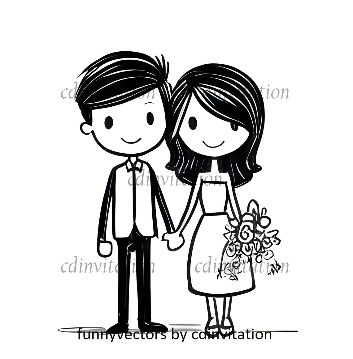 Wedding Png Couple Love Graphics Svg for Printable Products Cute Stick ...