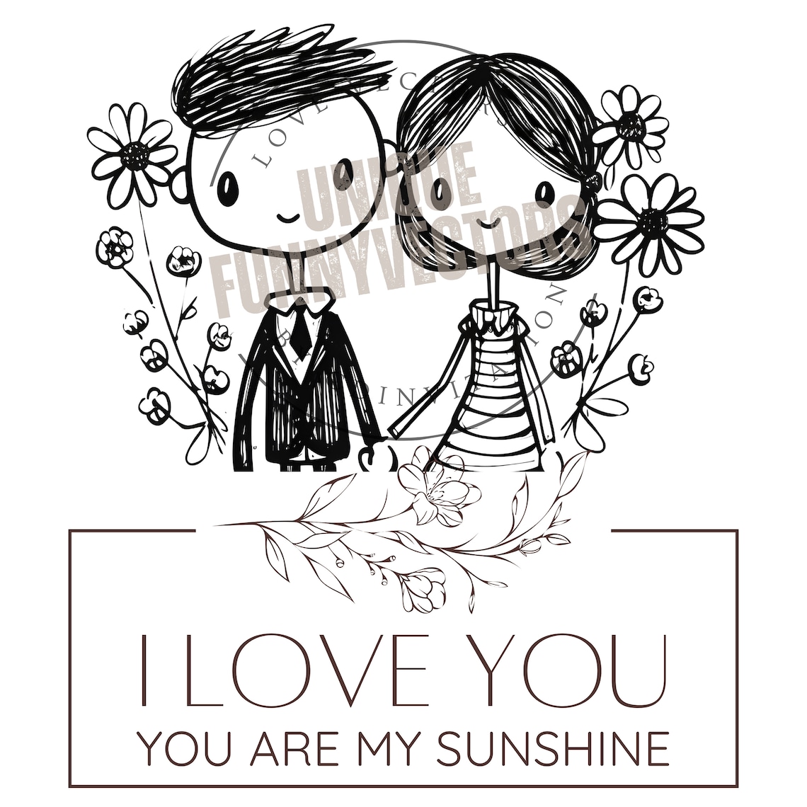 Stick Figure Doodle Wedding Clipart Valentine Svg Png Clipart Ceremony ...