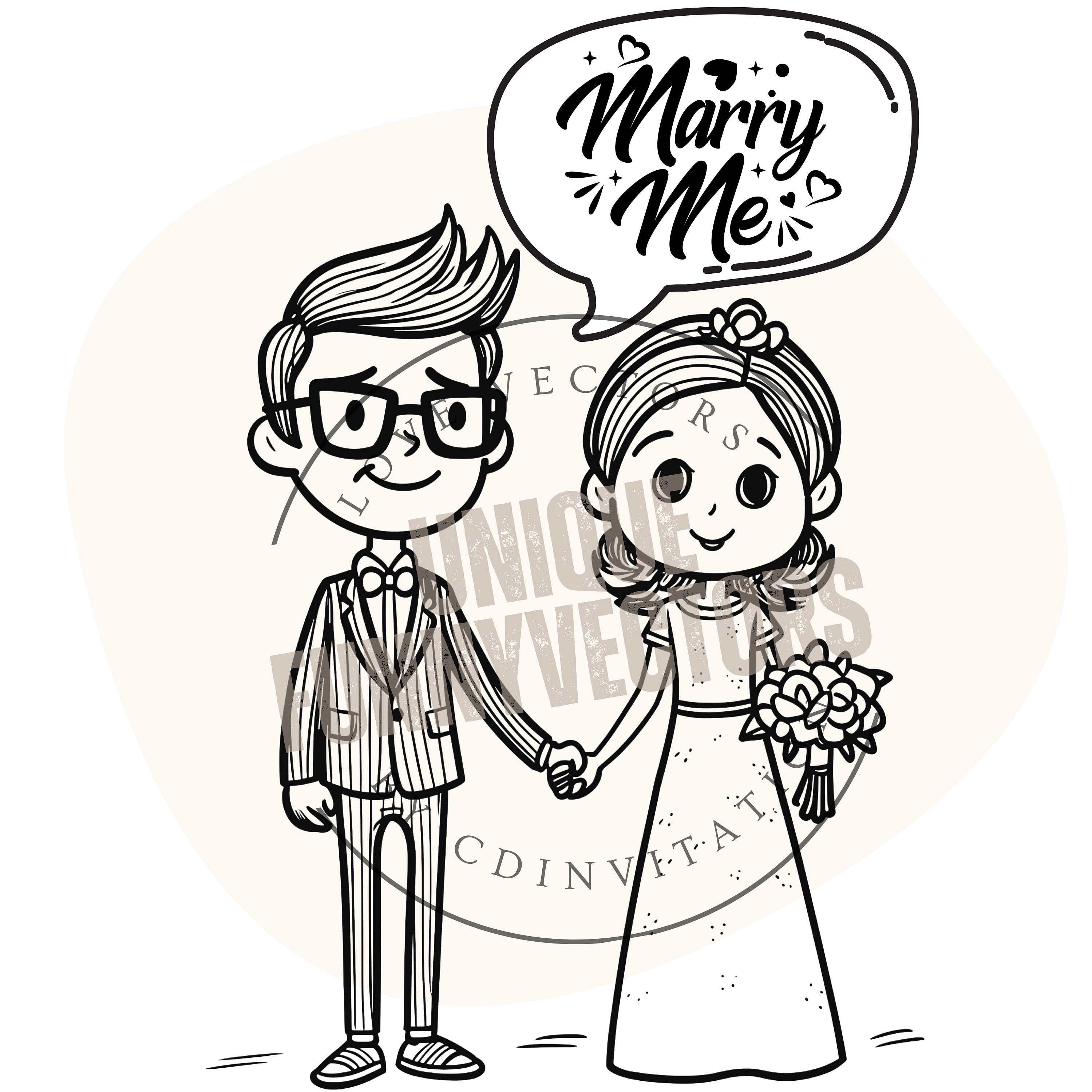 Stick Figure Doodle Wedding Clipart Svg Valentines Day Png Couple ...