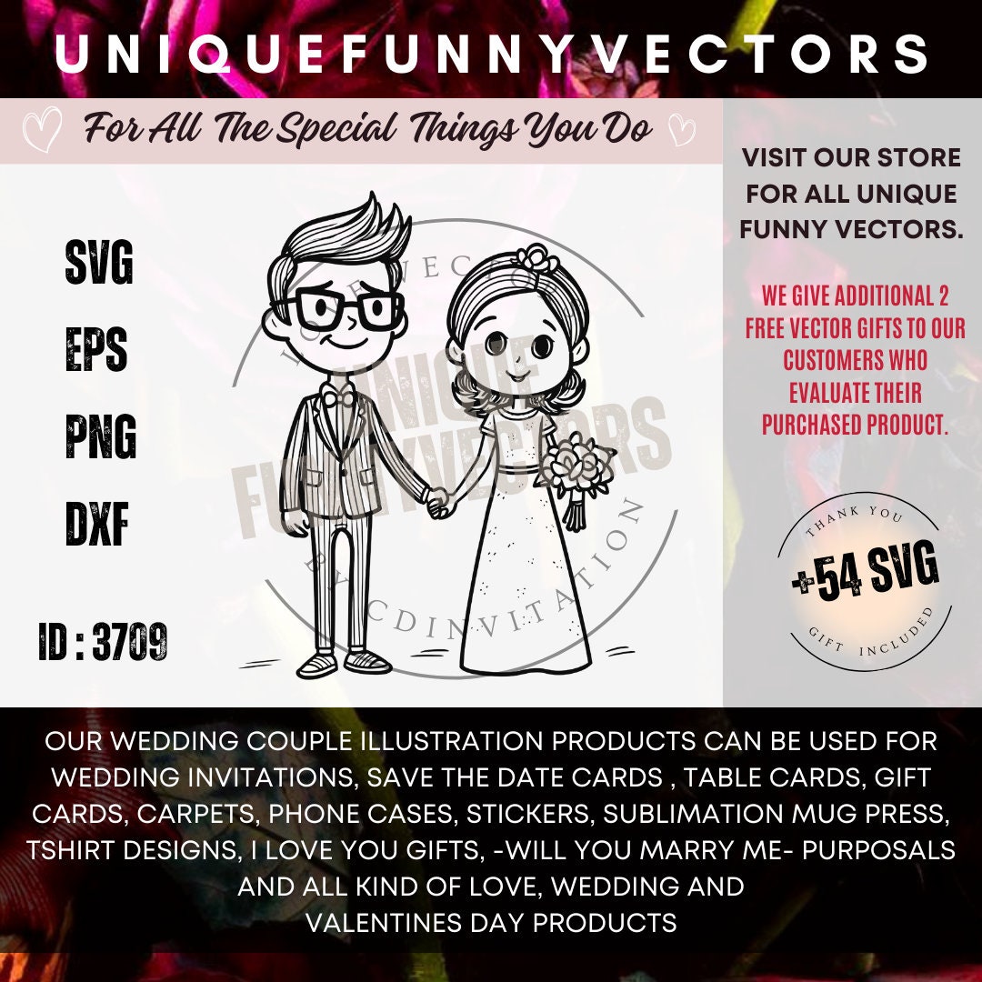 Stick Figure Doodle Wedding Clipart Svg Valentines Day Png Couple Clipart Married Clipart Hand 