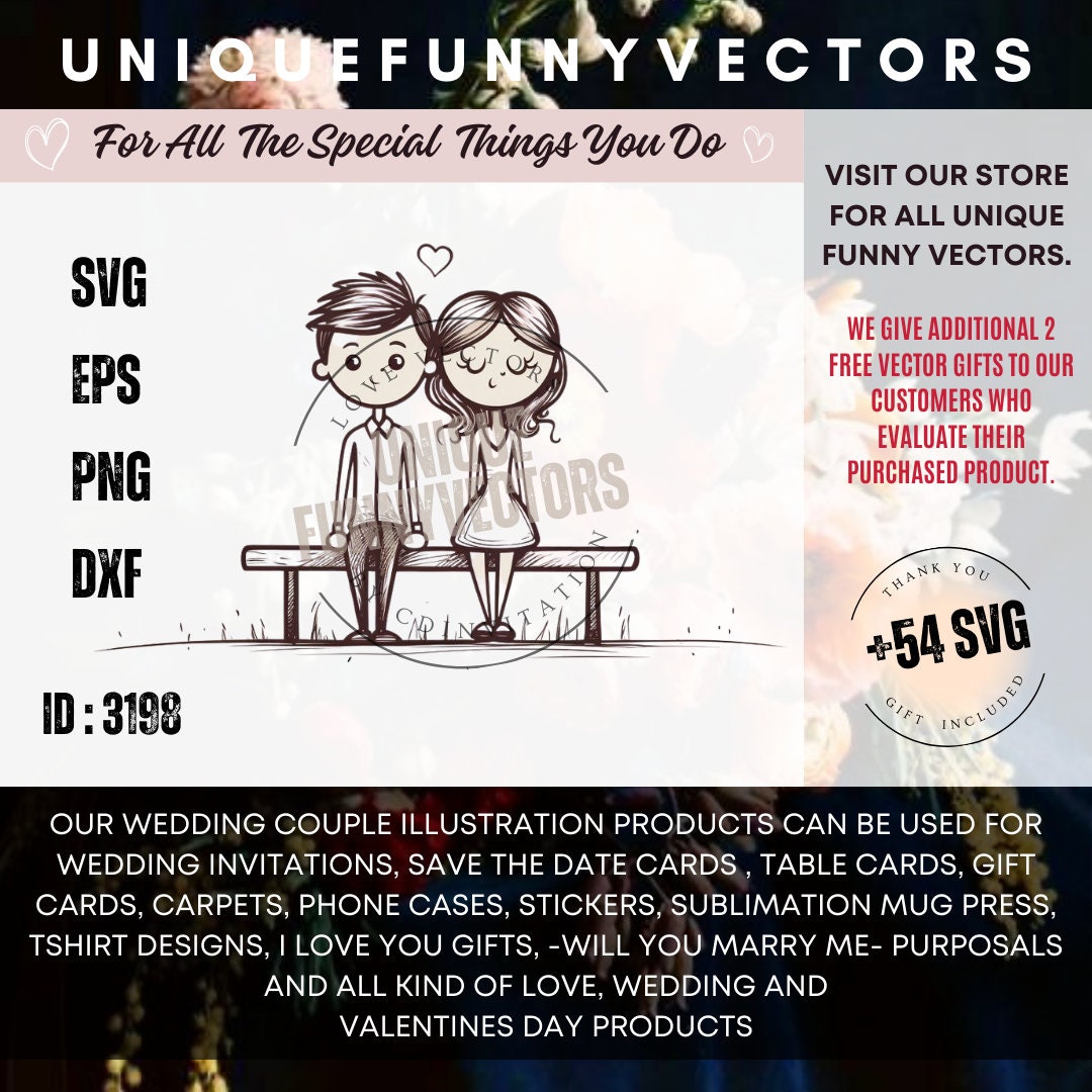Svg Illustration Wedding Couples Watercolor Couple Cute Couple Graphics ...