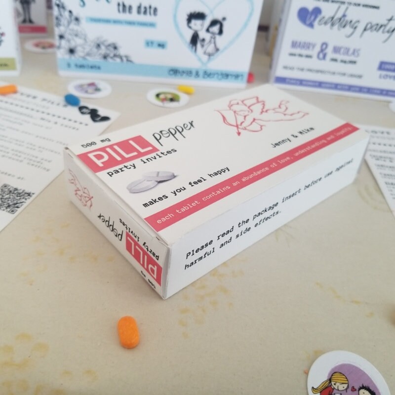 Pill Popper Editable Pill Box Invitation Template, Pill Box Wedding ...