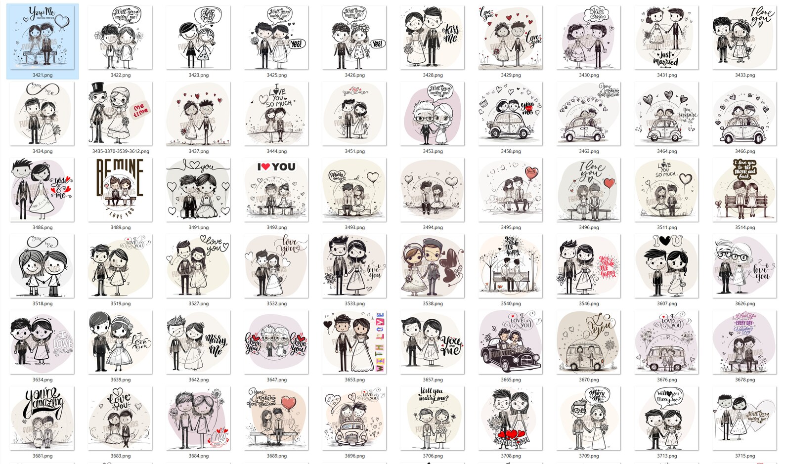 Valentine Doodle Figure Svg Engagement Stick Figure Svg Couples Kissing ...