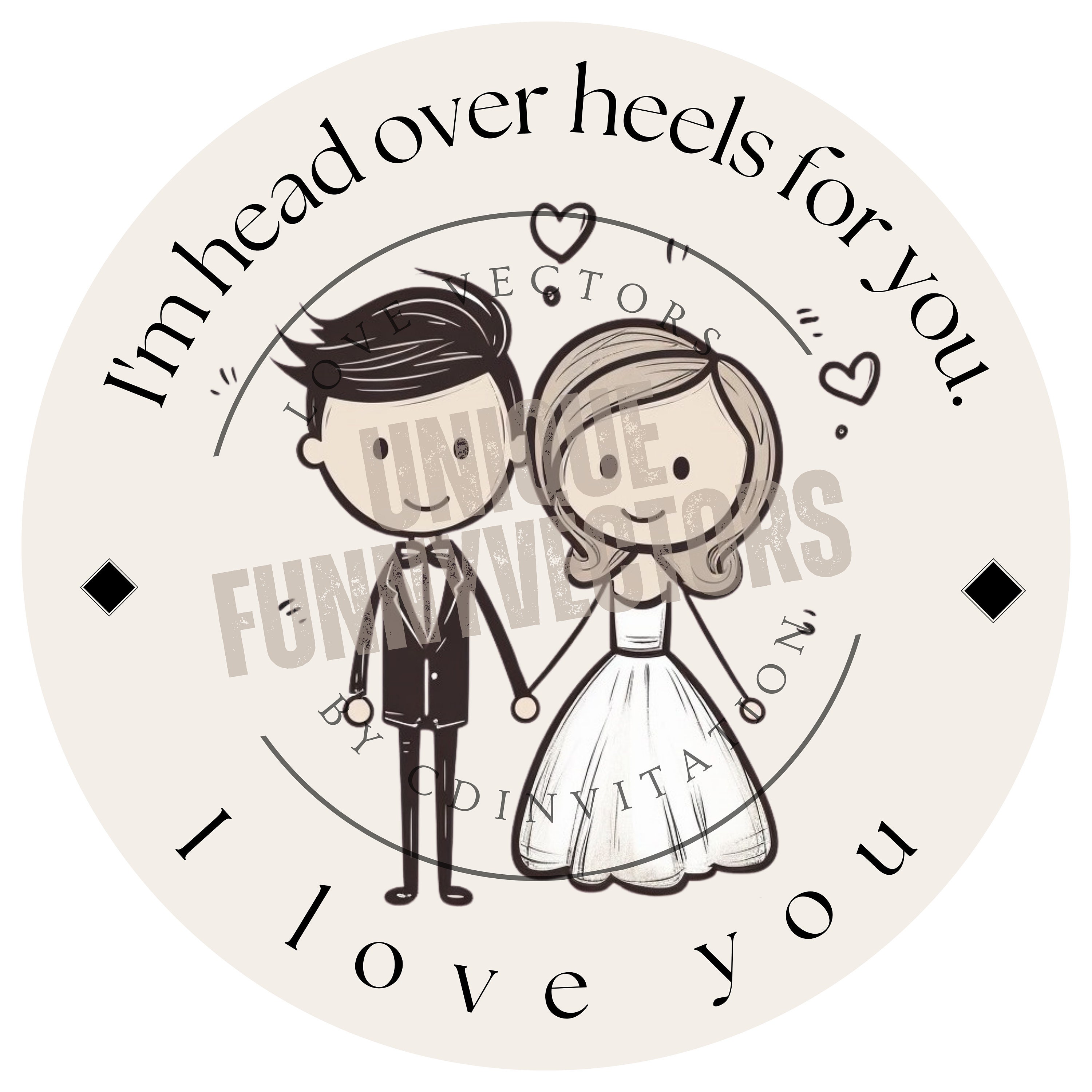 Elegance Just Married Cute Couple Holding Hands Wedding Clip Arts Bride ...