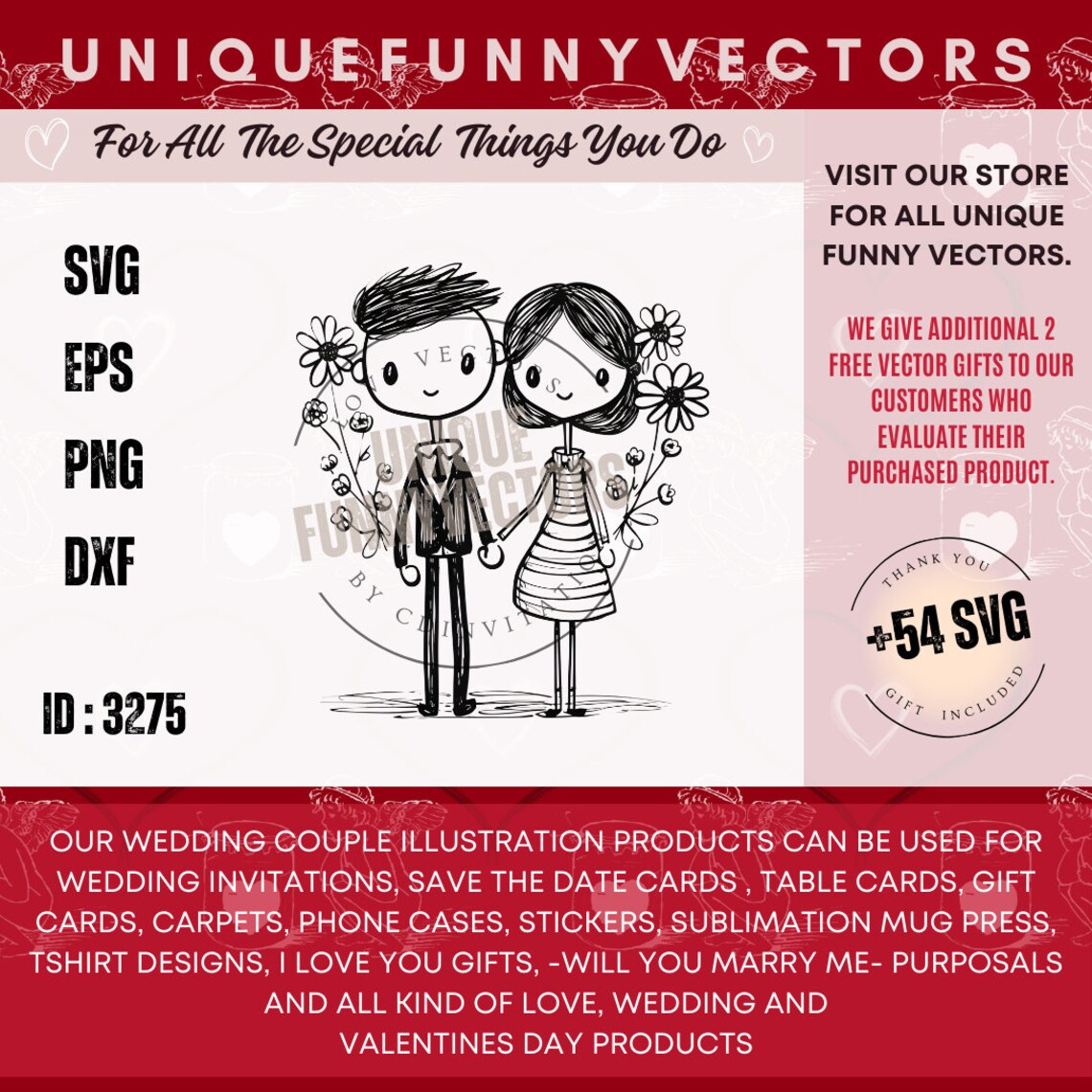 Stick Figure Doodle Wedding Clipart Valentine Svg Png Clipart Ceremony ...