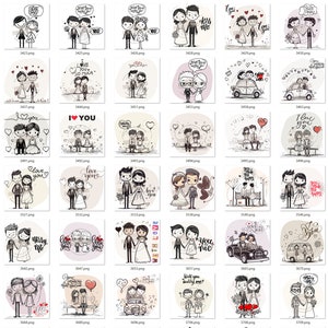 Printable Stick Figure Doodle Wedding Clipart Valentine Png Svg Couple ...