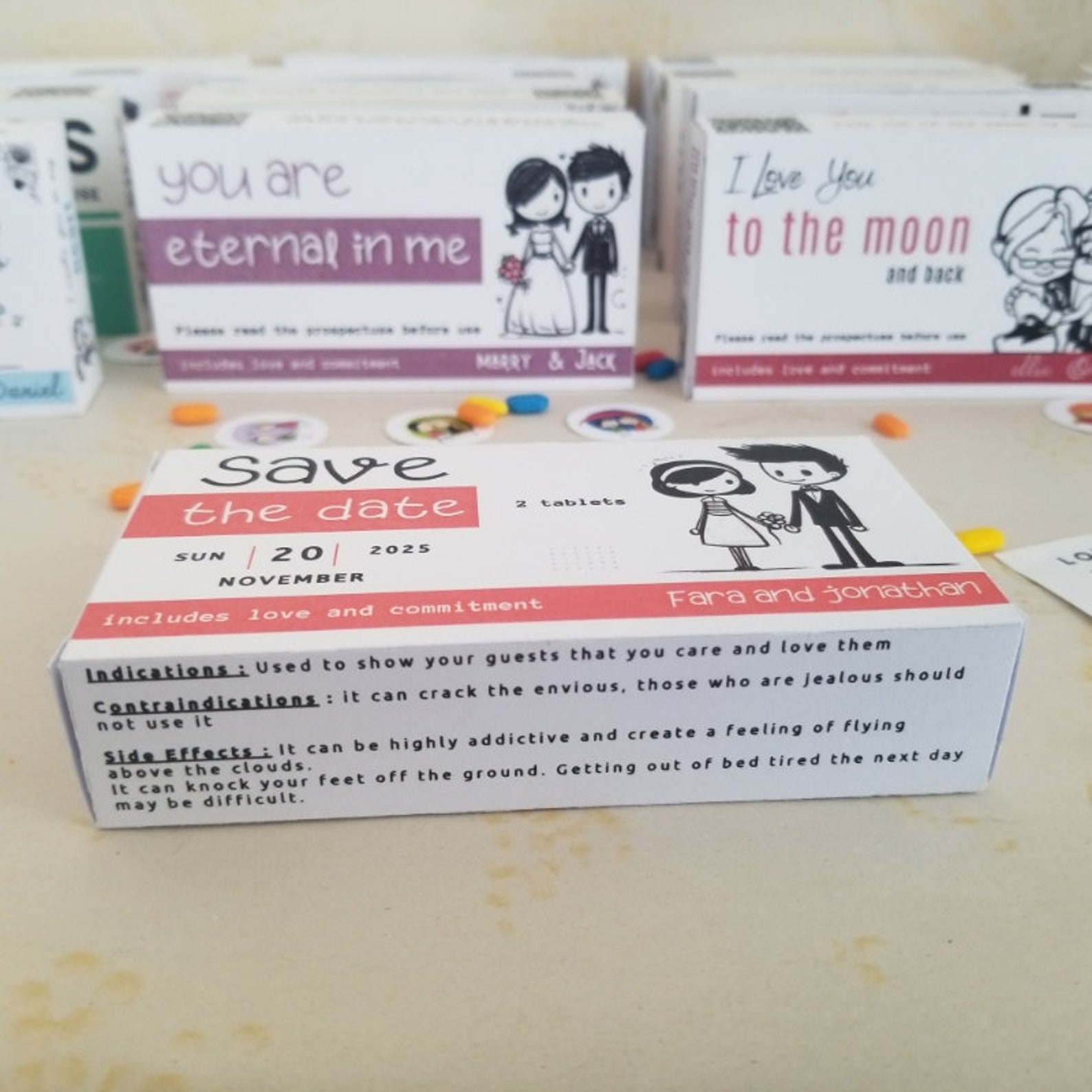 Save the Date Red Pill Box Invitation Template, Pill Box Wedding ...