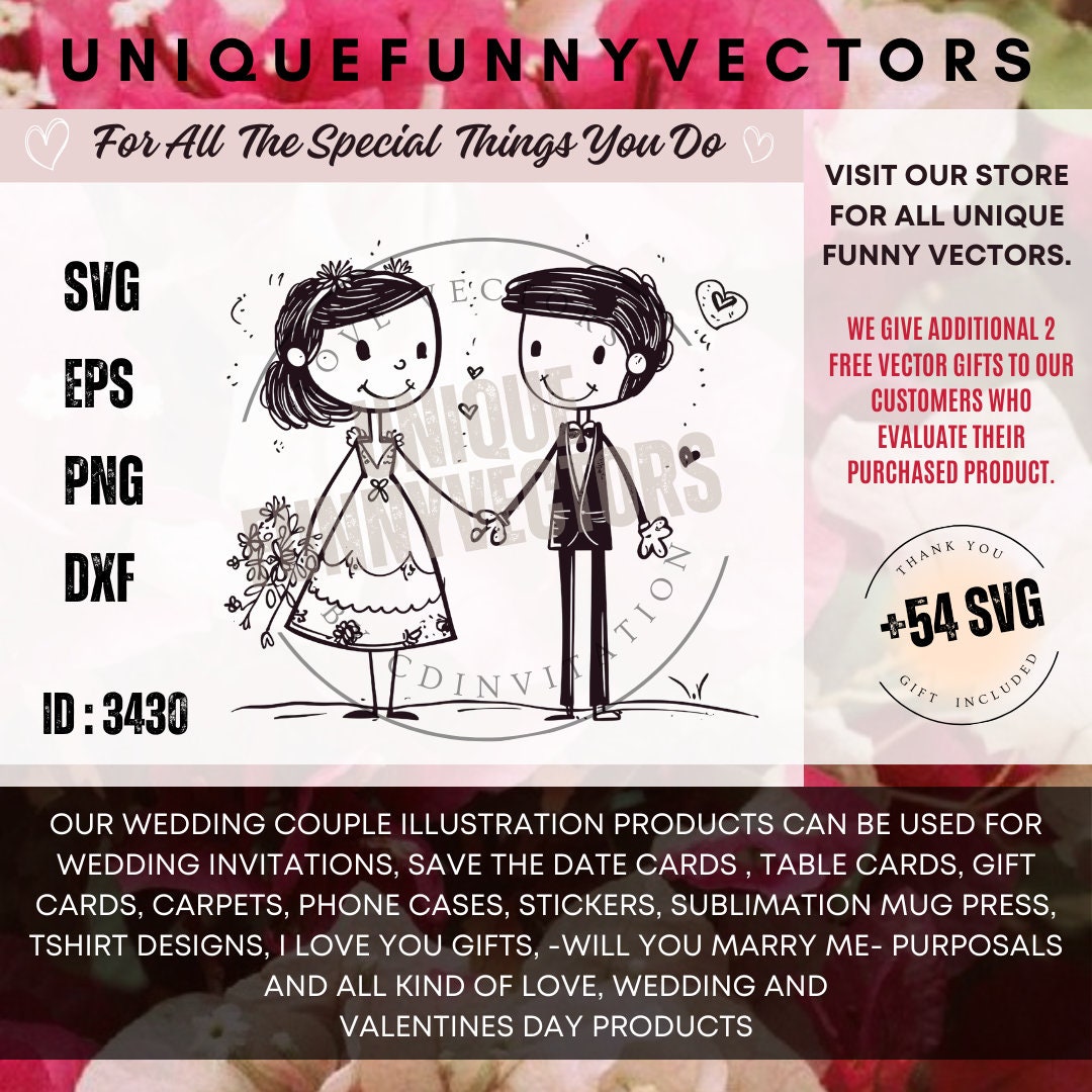 Flower Couple Svg Floral Couple Svg Couple Love Svg Couples Marriage ...