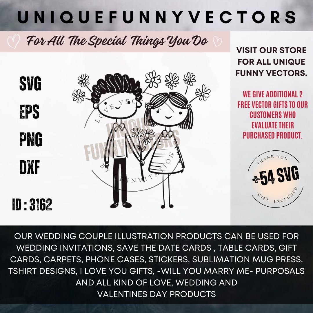 Valentine Doodle Figure Svg Engagement Stick Figure Svg Couples Kissing ...