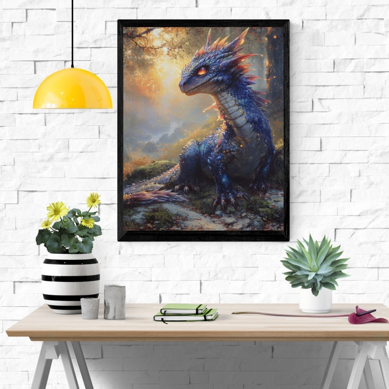 Twilight Sovereign: the Iridescent Dragon of Enchanted Woods - Etsy