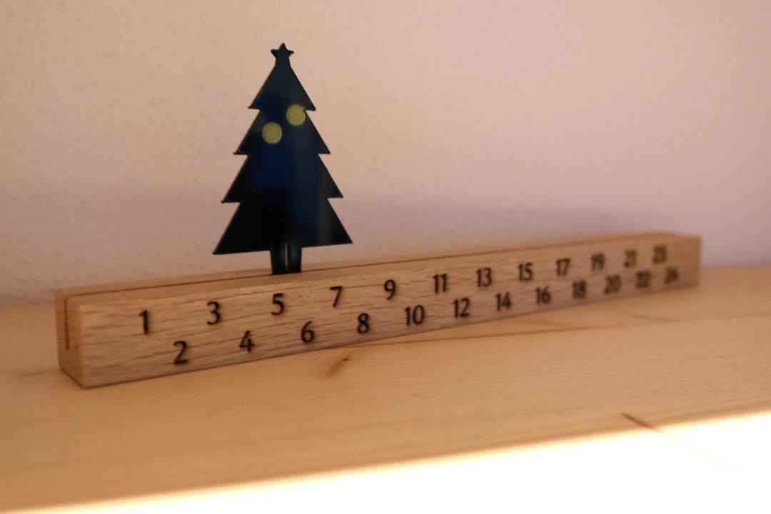 Advent Calendar Strip - Oak Wood Strip - Year After Year **sustainable ...