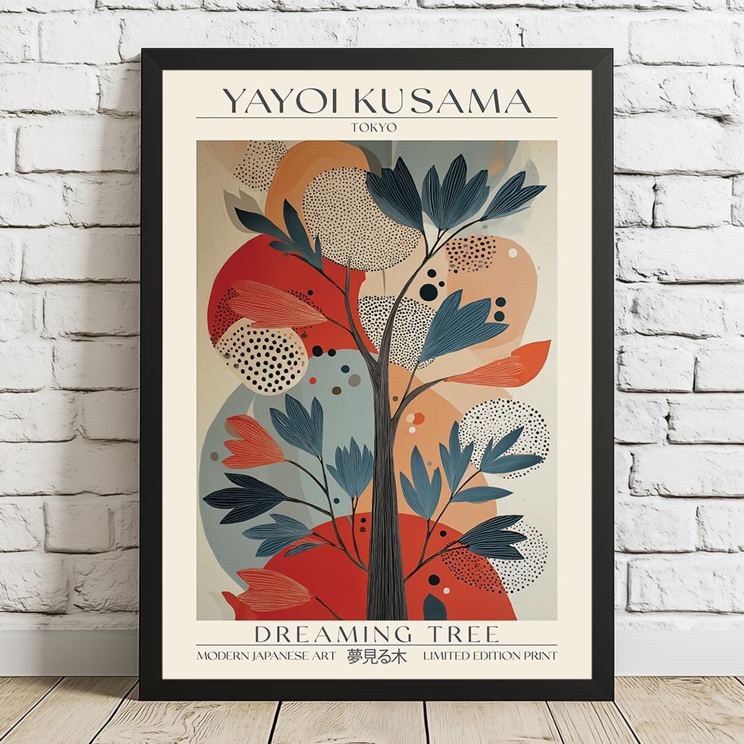 Dreaming Tree Art Print | Modern Japanese Poster Art Design Inspired by ...