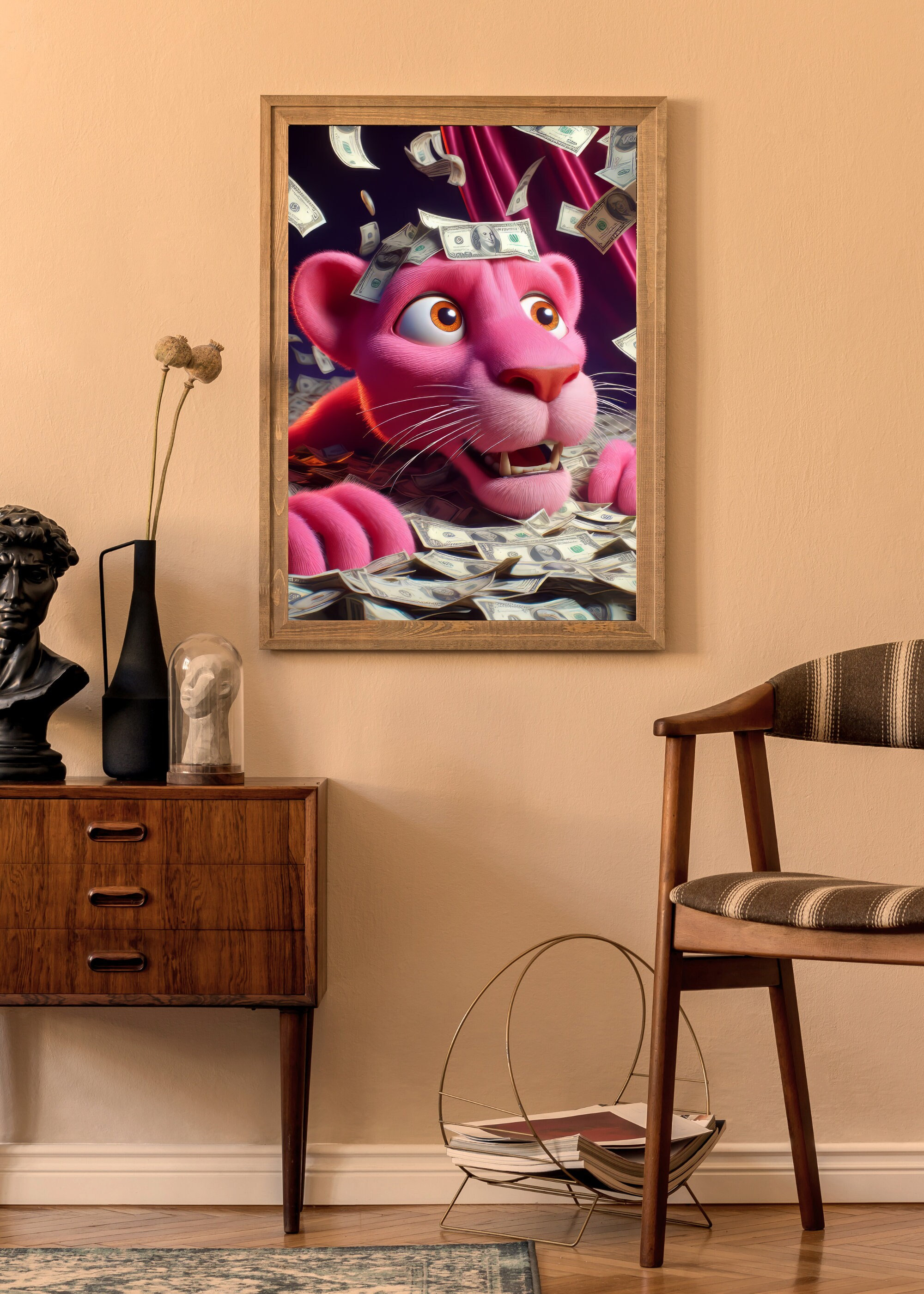 Pink Panther, Alec Monopoly Inspired, Modern Wall Decor, Modern Pop Art ...