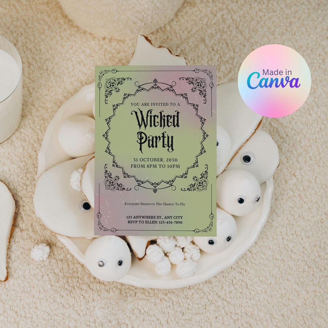 Wicked Halloween Party Invitation Customizable & Instant Download Decor ...