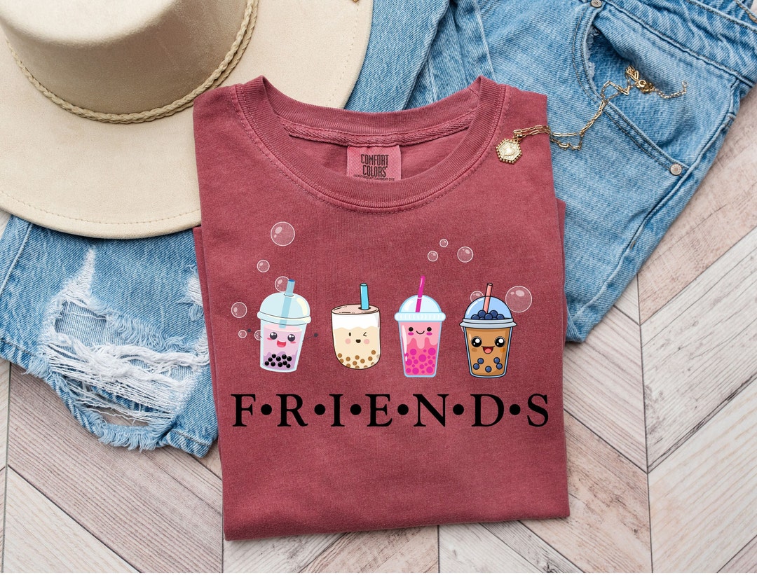 Friends T Shirt, Bubble Tea Friends Shirts, Gift for Teens, Gift for ...